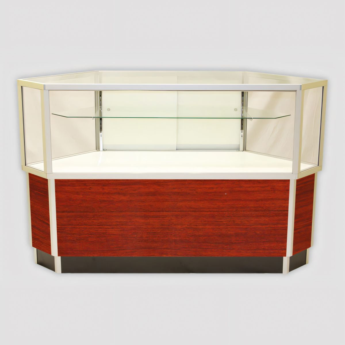 Half Vision Corner Case 42" Square x 38" H – Wholesale Store Fixture ...