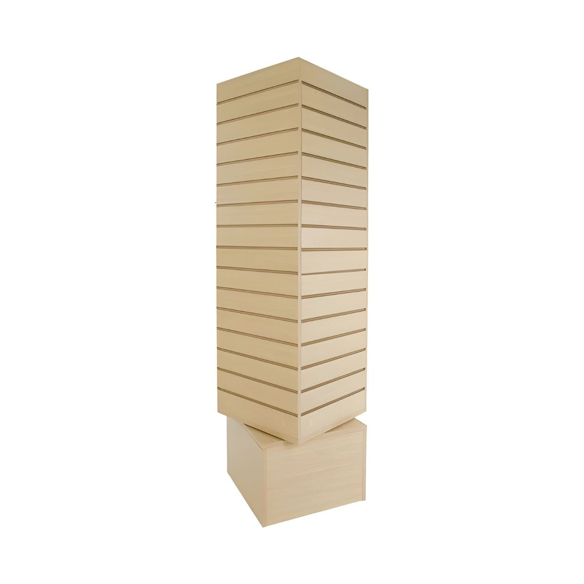 Rotating Slatwall Display Maple – Wholesale Store Fixture & Fine Carpentry