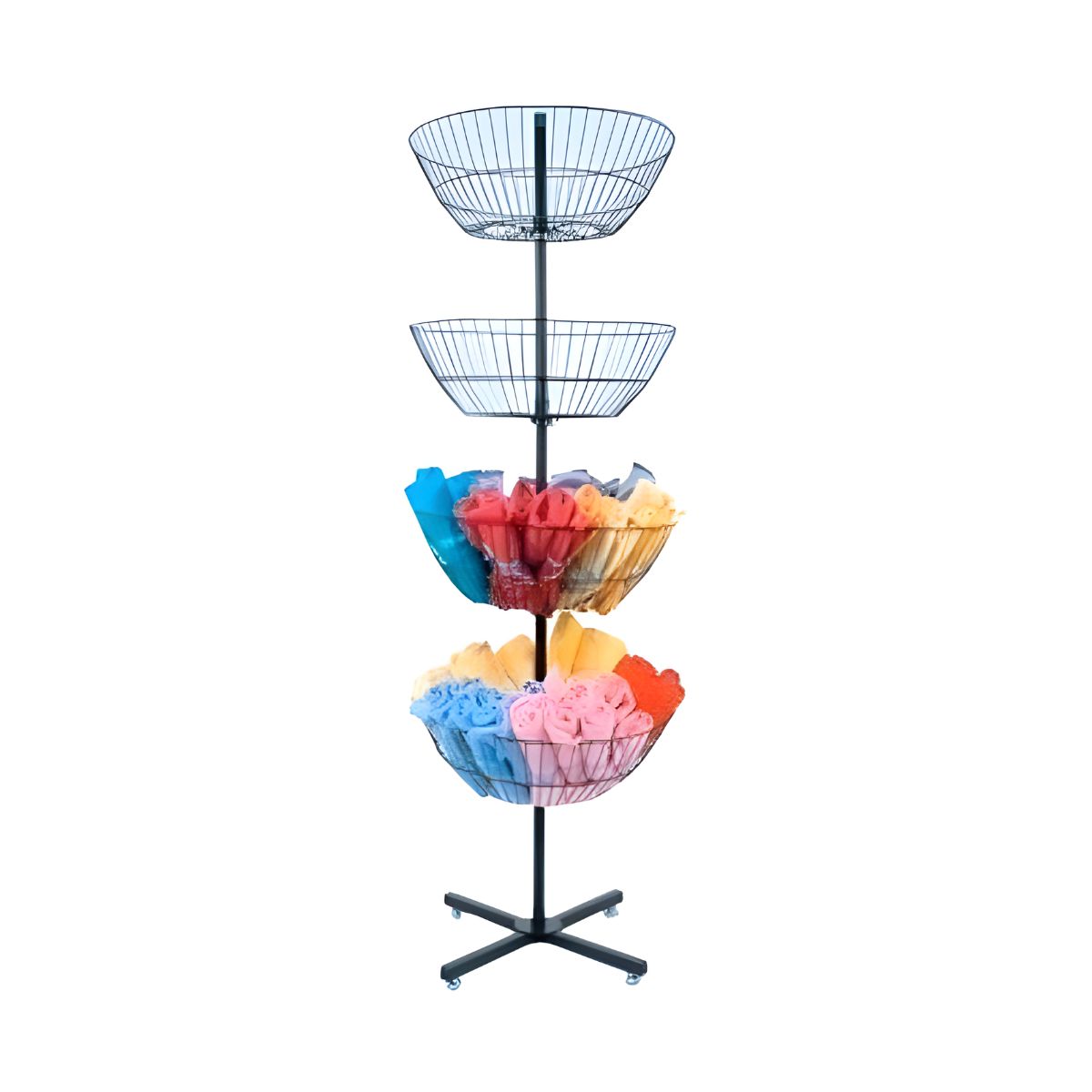 Spinning Basket Rack – Wholesale Store Fixture & Fine Carpentry