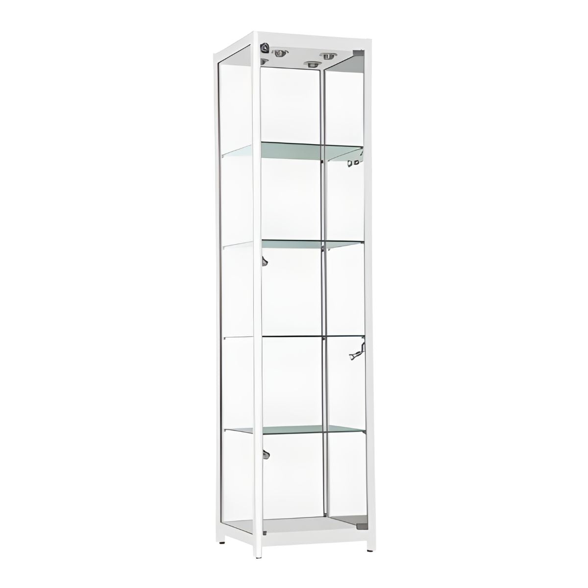 WHITE ALU FRAMED SHOWCASE- 19"L x 19"W x 78"H – Wholesale Store Fixture ...