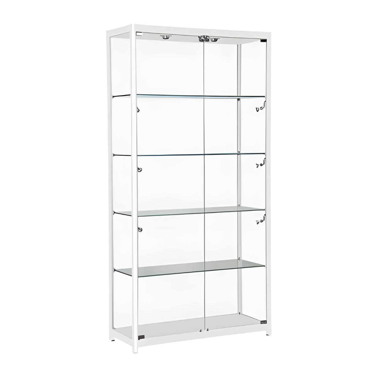 WHITE ALU FRAMED SHOWCASE- 39"L x 15"W x 78"H – Wholesale Store Fixture ...