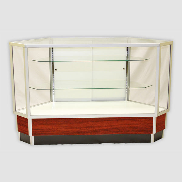 Full Vision Corner Case 42" Square x 38" H – Wholesale Store Fixture ...