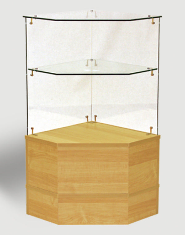 Half Vision Pentagon Corner Case 18'' Square x 38''H – Wholesale Store ...