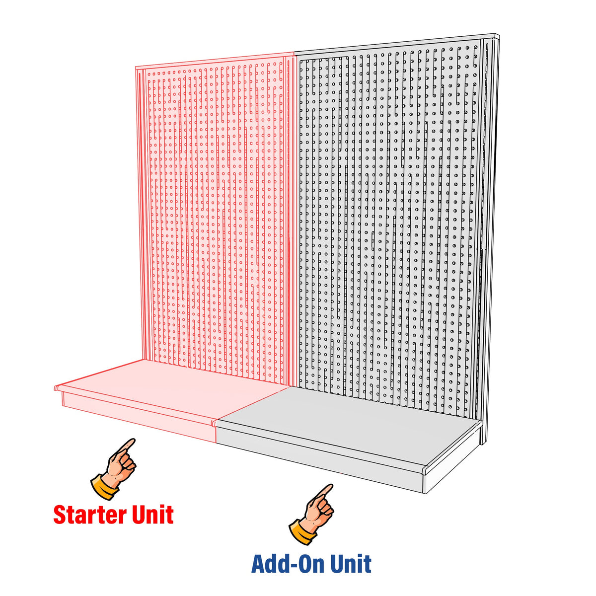 Lozier Gondola Wall Display Starter, Black 36W 72H 22D – Wholesale ...